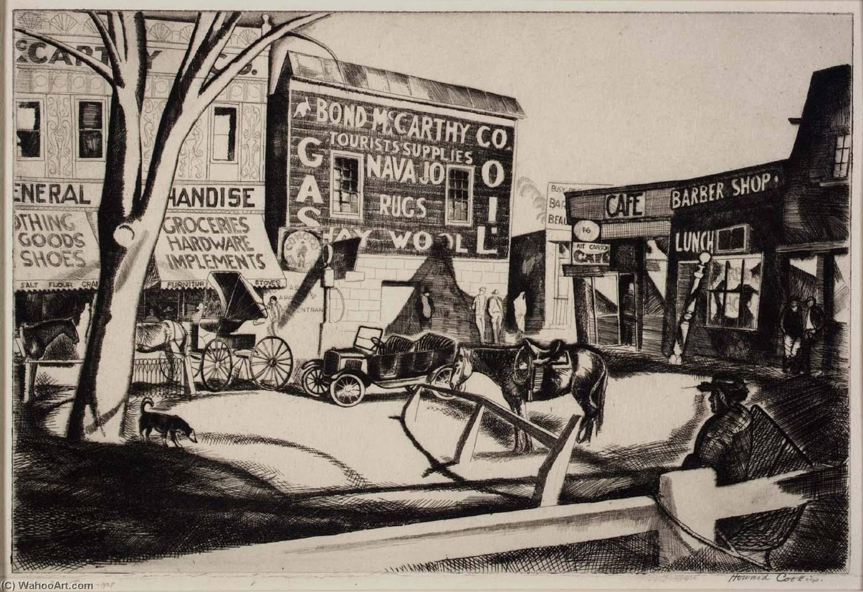 Get Art Reproductions Taos Plaza, 1927 by Howard Cook (Inspired By ...