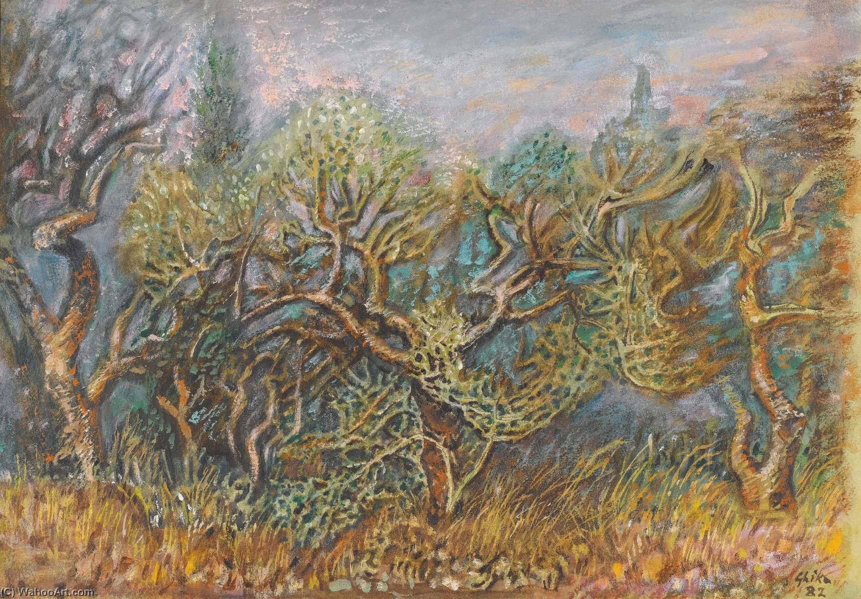 Buy Museum Art Reproductions Trees by Nicos Hadjikiriakos Ghika ...