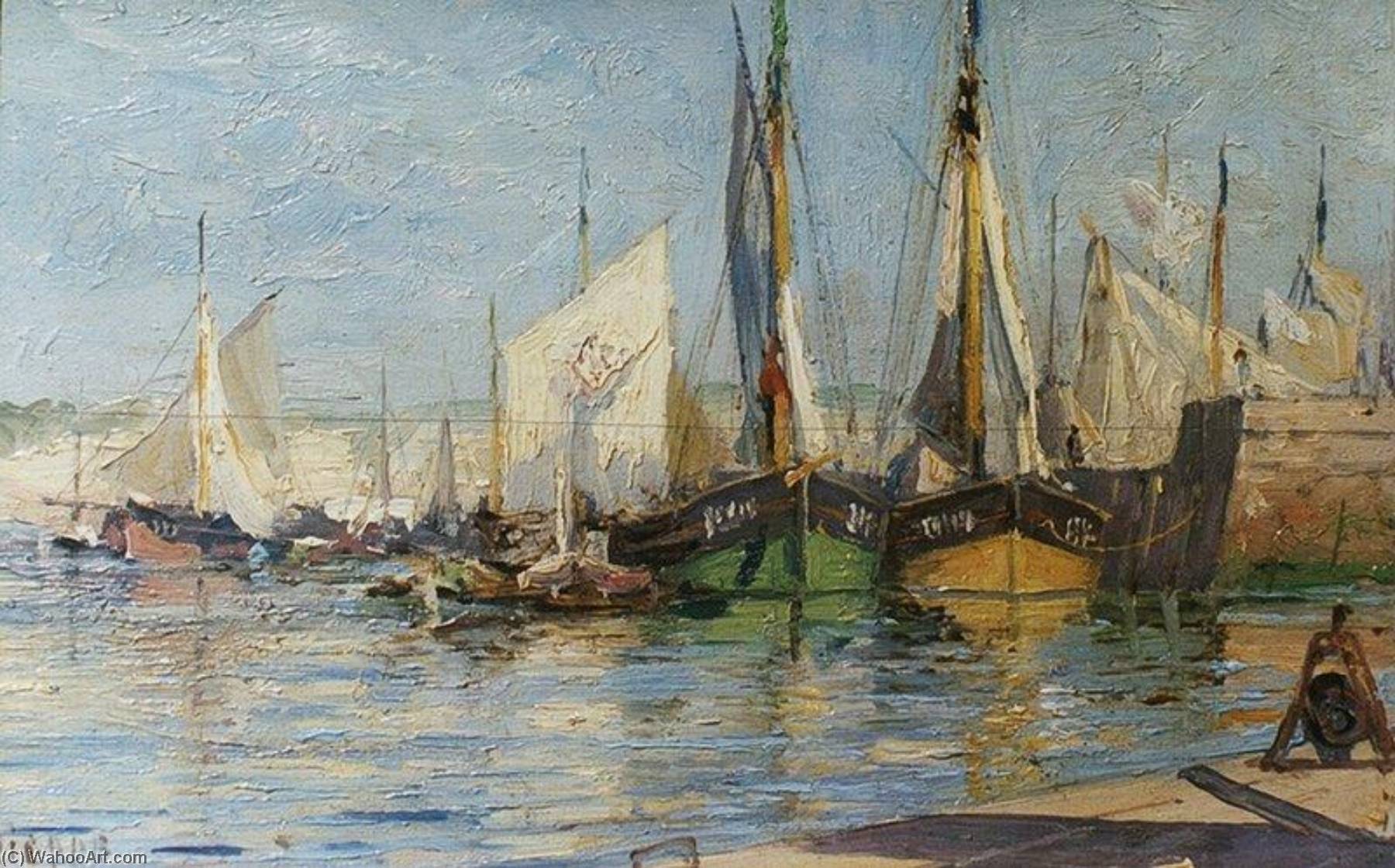 Get Paintings Reproductions Morning in Dieppe Harbor by Alexei ...