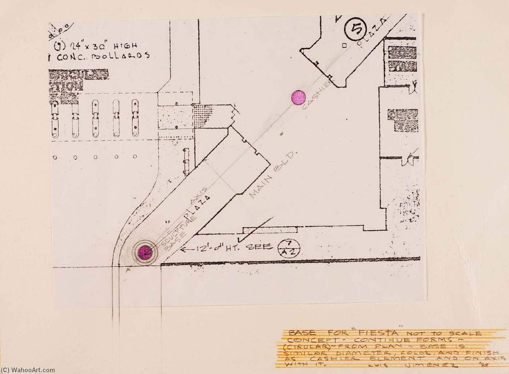 Fiesta (site diagram), 1988 by Luis Jiménez (1940-2006, United States ...