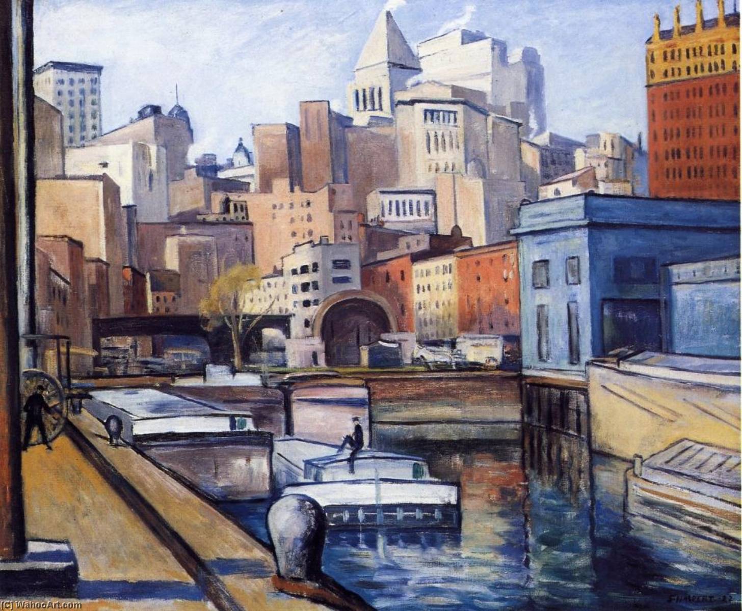 Art Reproductions Downtown, 1922 by Samuel Halpert (1884-1930 ...