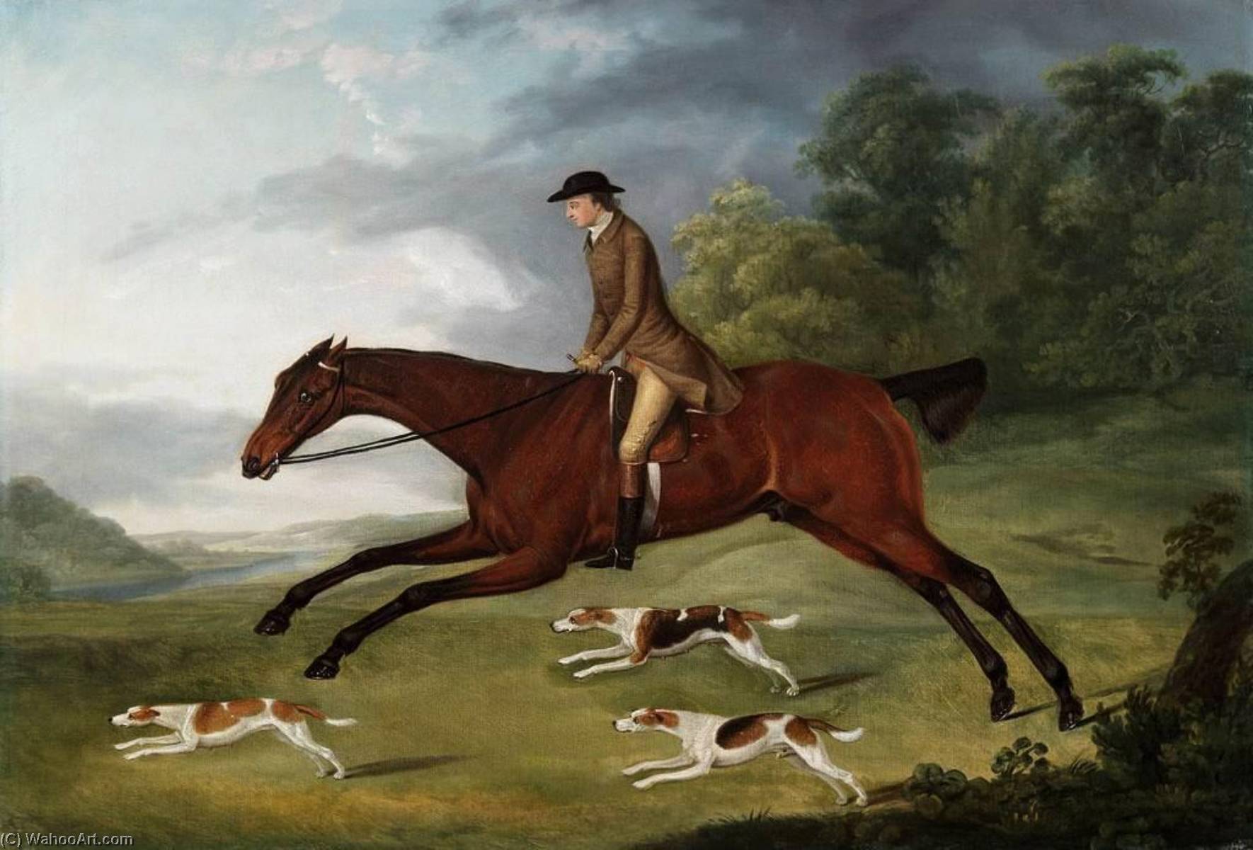Order Artwork Replica George Heron Galloping, 1776 by Thomas Stringer (1722-1790) | ArtsDot.com