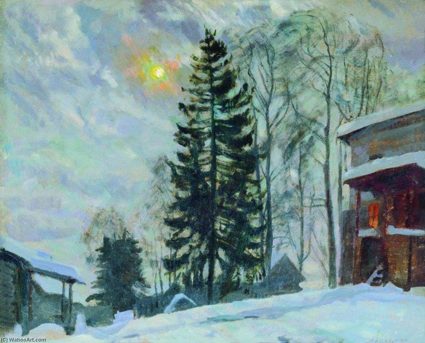 Art Reproductions Mansion in Winter, 1918 by Stanislav Zhukovsky (1873 ...