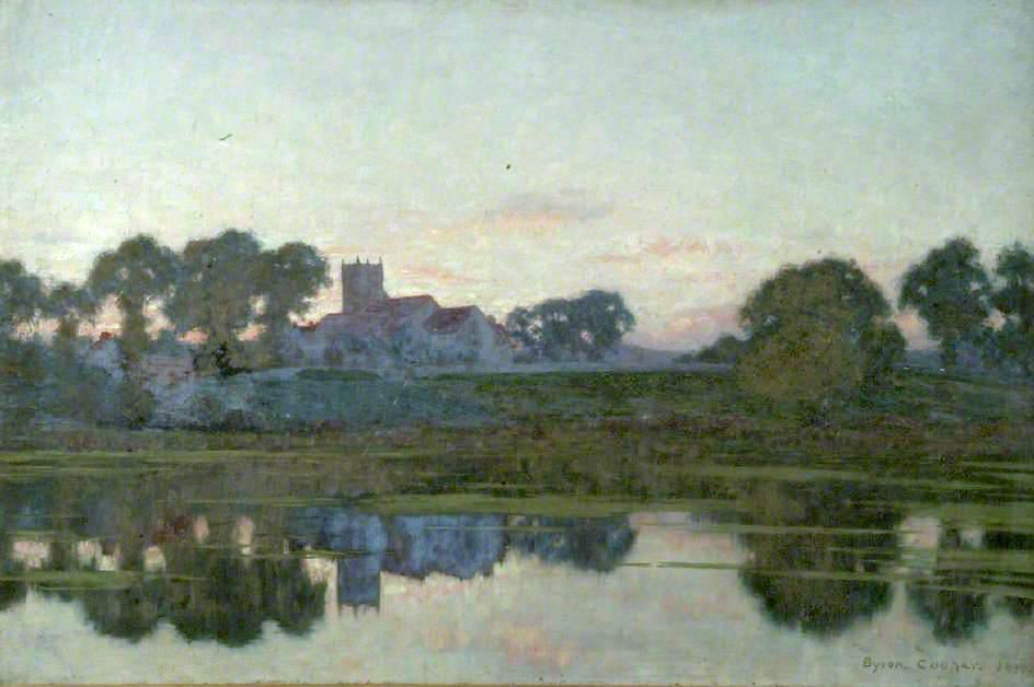 Paintings Reproductions Freshwater Church, 1890 by Byron Cooper (1850 ...