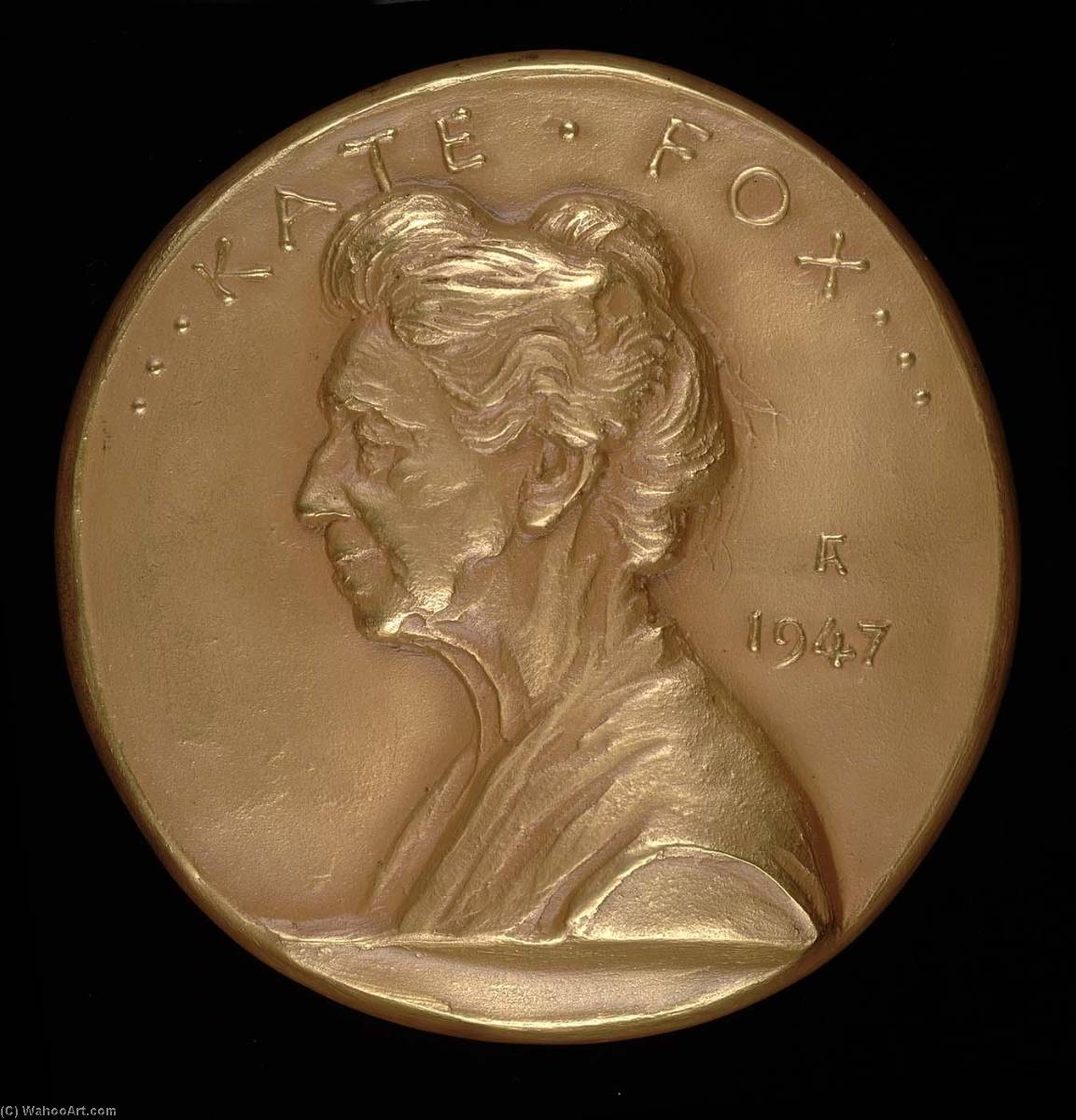 Artwork Replica Kate Fox, Medal, 1947 by Anthony De Francisci (Inspired ...