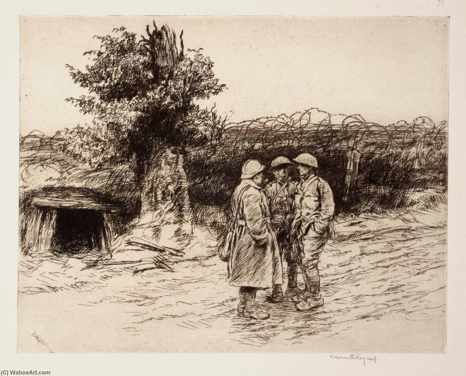 Purchase Oil Painting Replica Word by the Way, 1919 by Kerr Eby (1889 ...