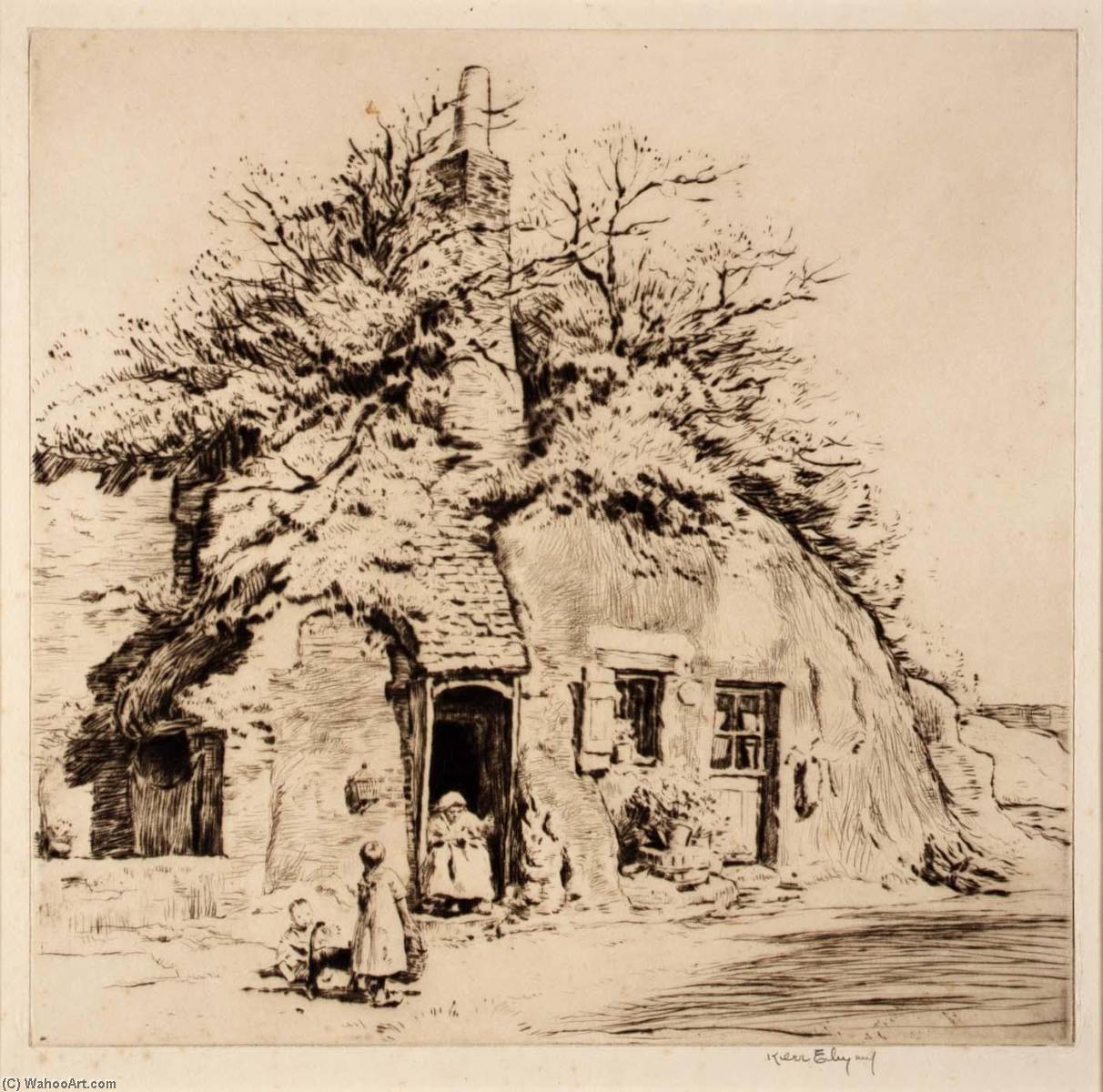 Purchase Oil Painting Replica Cave Dwellers, 1924 by Kerr Eby (1889 ...