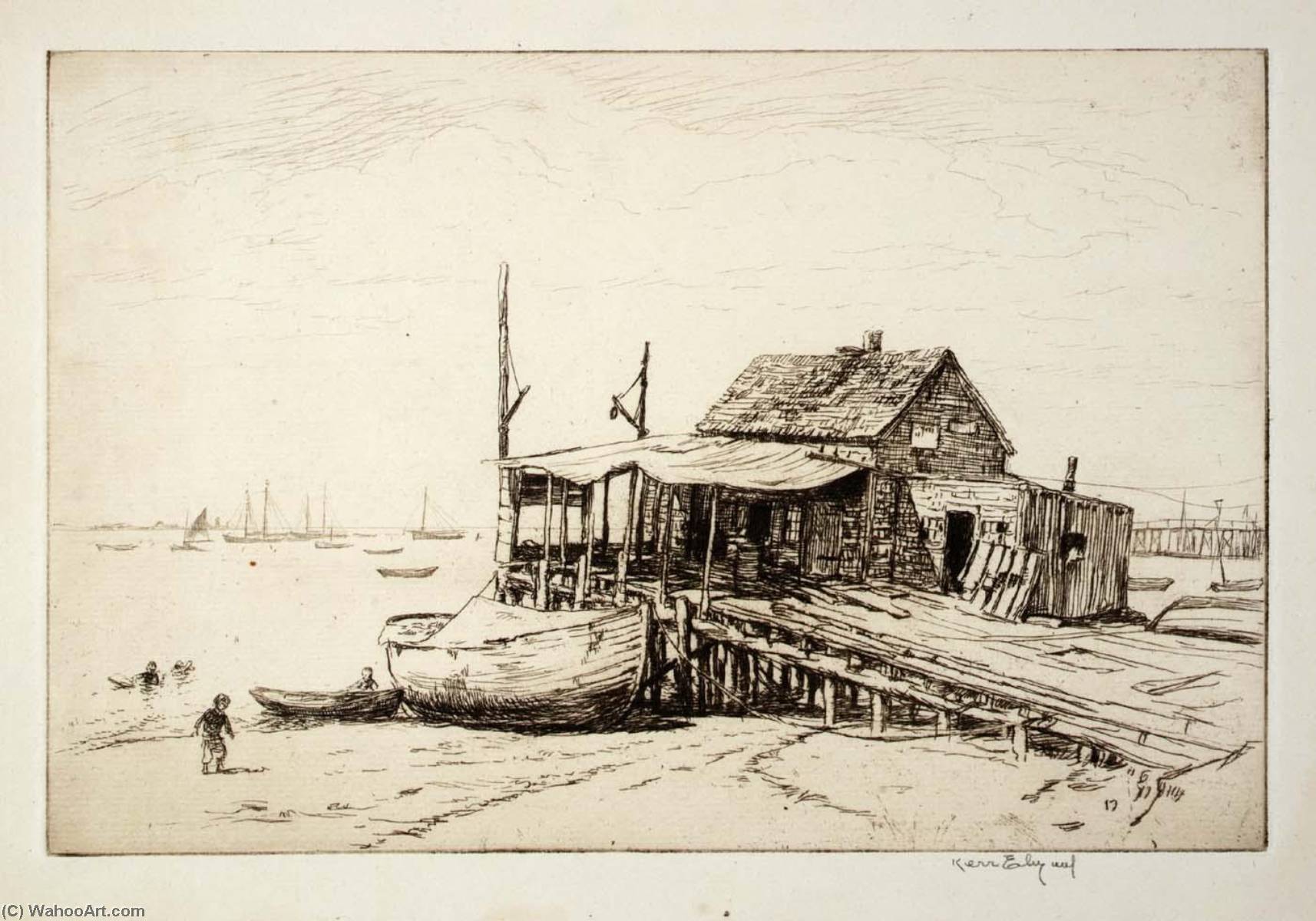 Order Artwork Replica Fish Wharf, Gloucester, 1940 by Kerr Eby (1889 ...