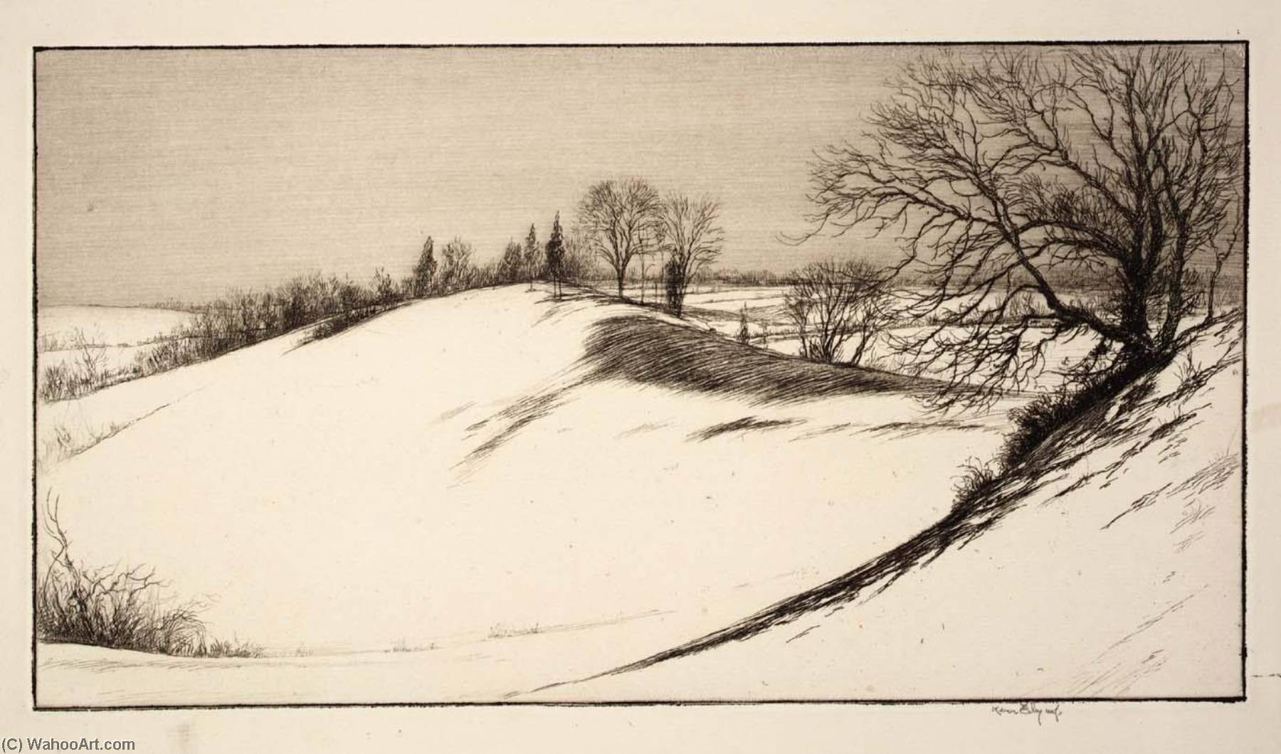 Purchase Oil Painting Replica The Whale`s Back, 1926 by Kerr Eby (1889 ...