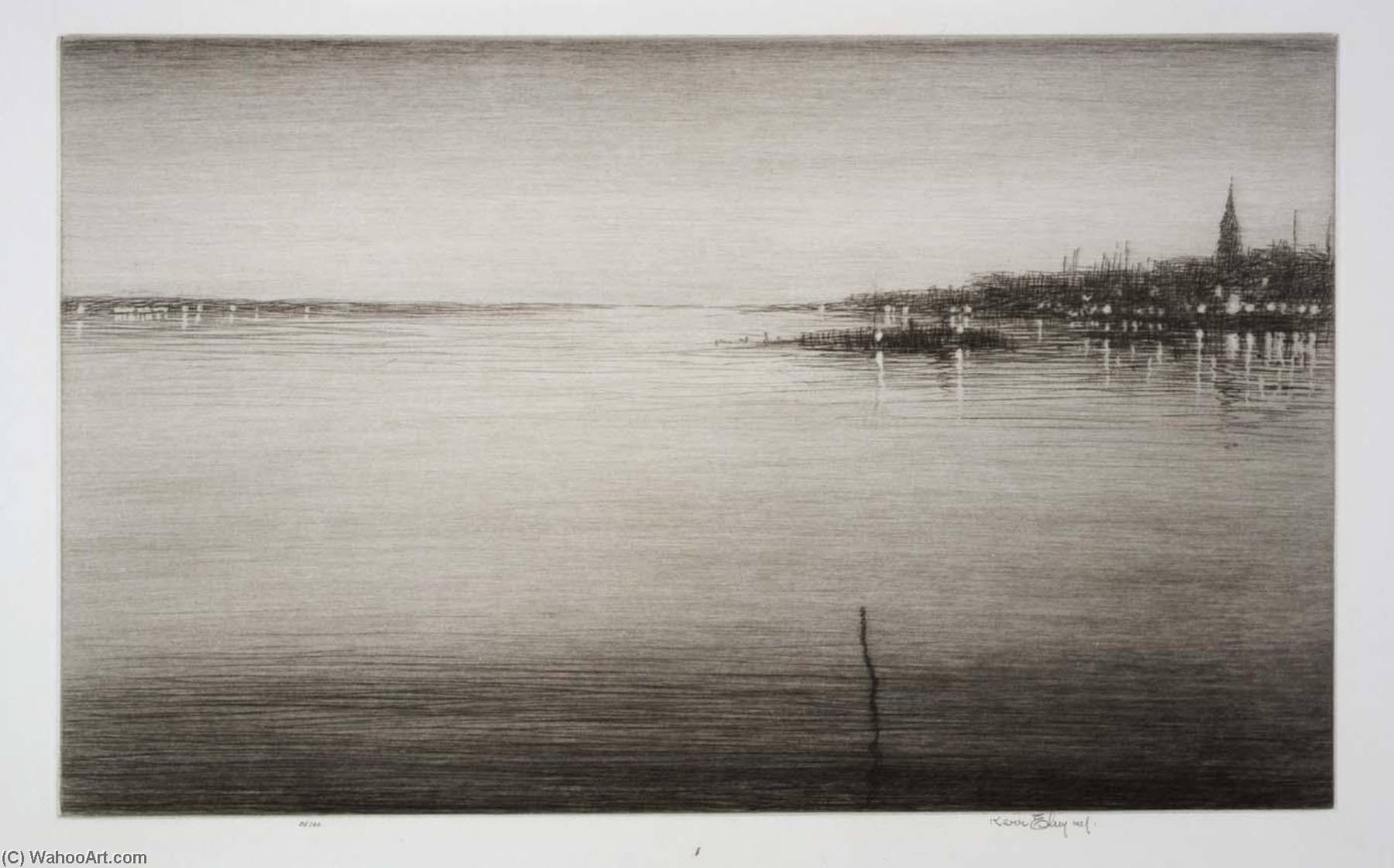 Get Paintings Reproductions Evening, 1931 by Kerr Eby (1889-1946 ...