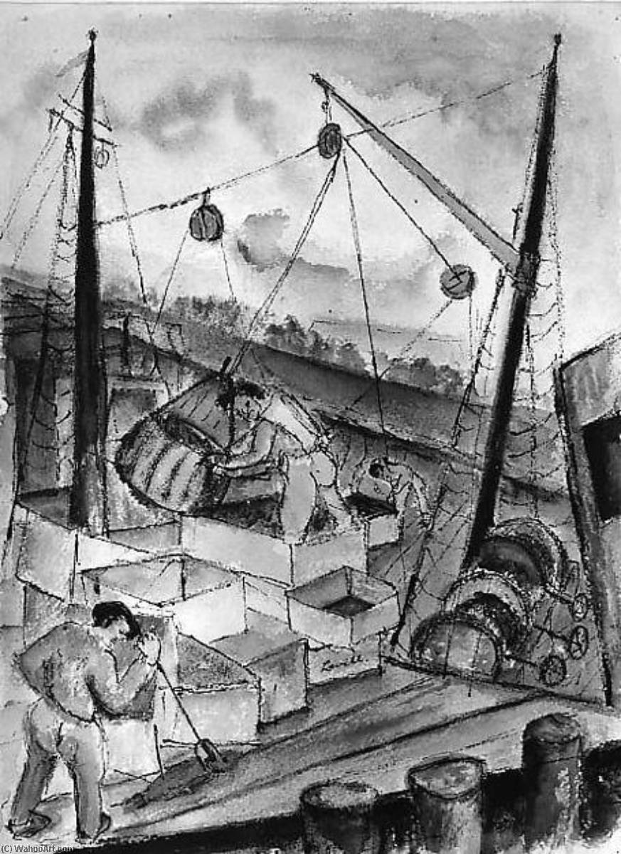 Fisherman in Gloucester, 1945 by Alfred Levitt (1894-2000) Alfred ...