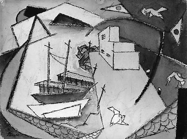Dock de Gloucester, 1948 de Alfred Levitt (1894-2000) Alfred Levitt ...