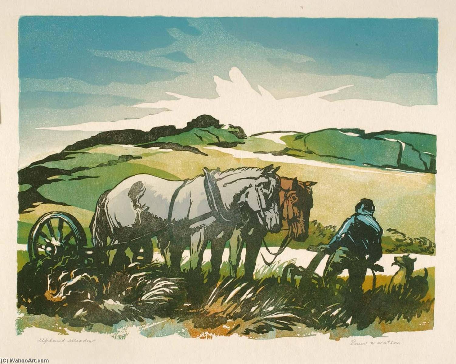 Get Art Reproductions Upland Meadow, 1947 by Ernest W Watson (Inspired ...