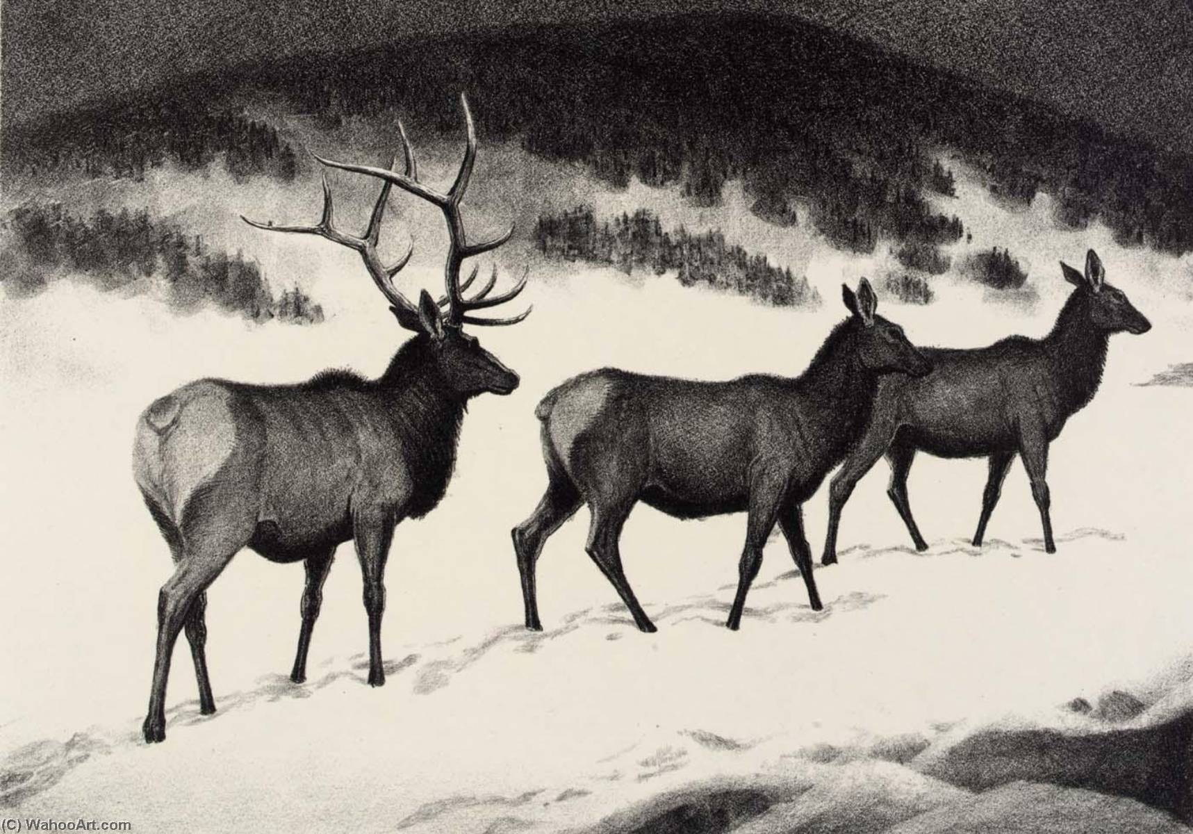 Famous Elk Paintings