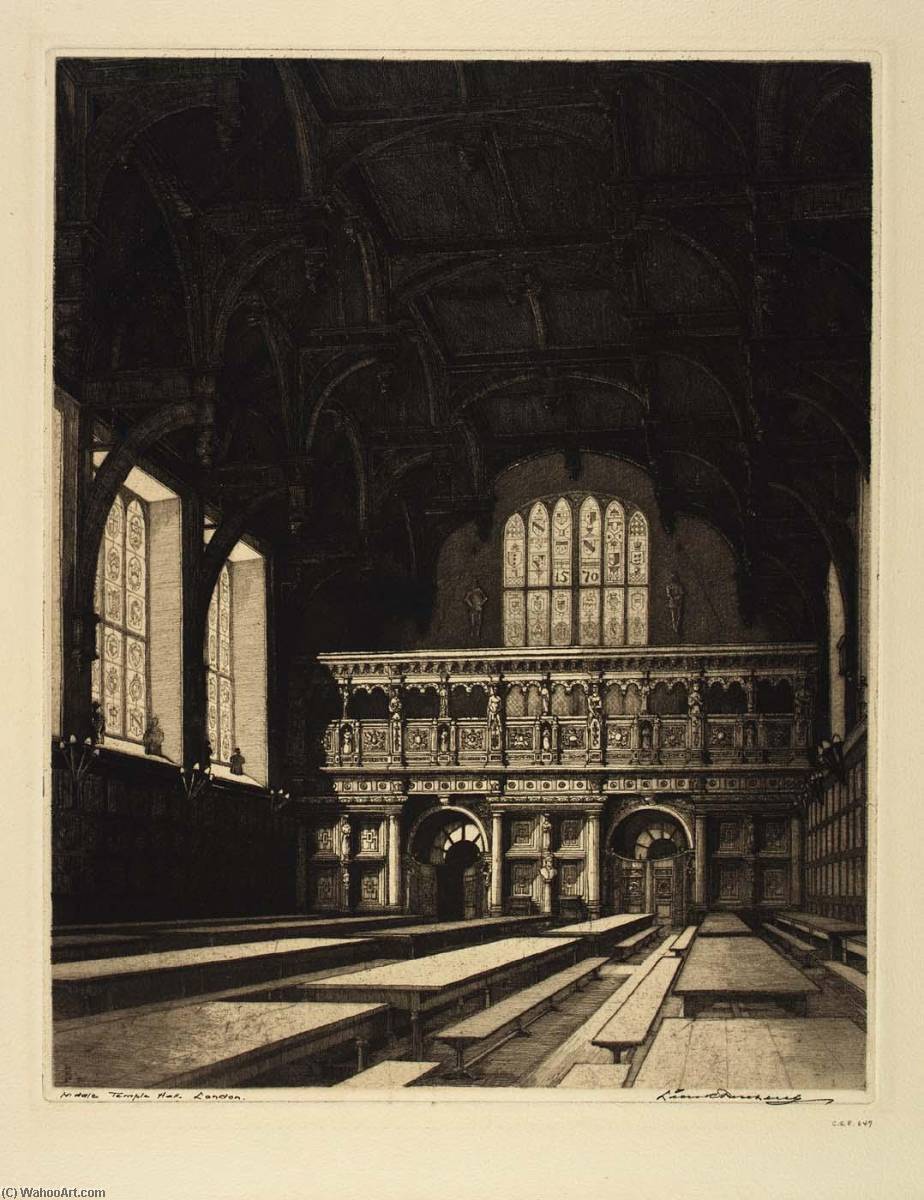 Get Art Reproductions Middle Temple Hall, London, 1935 by Leon R ...