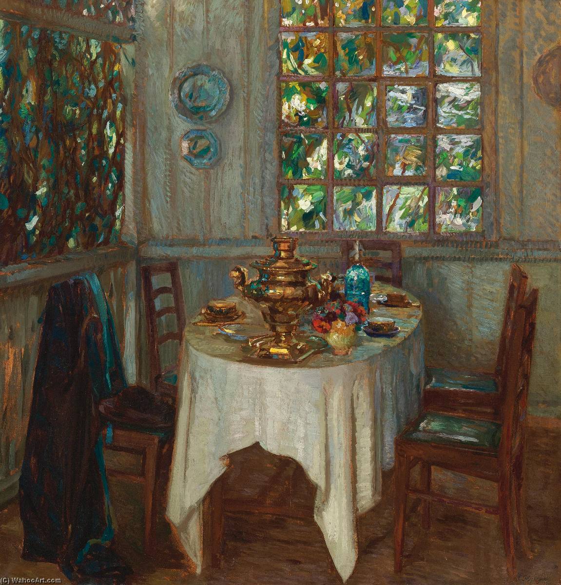 Interior with Samovar, 1914 by Stanislav Yulianovich Zhukovsky ...