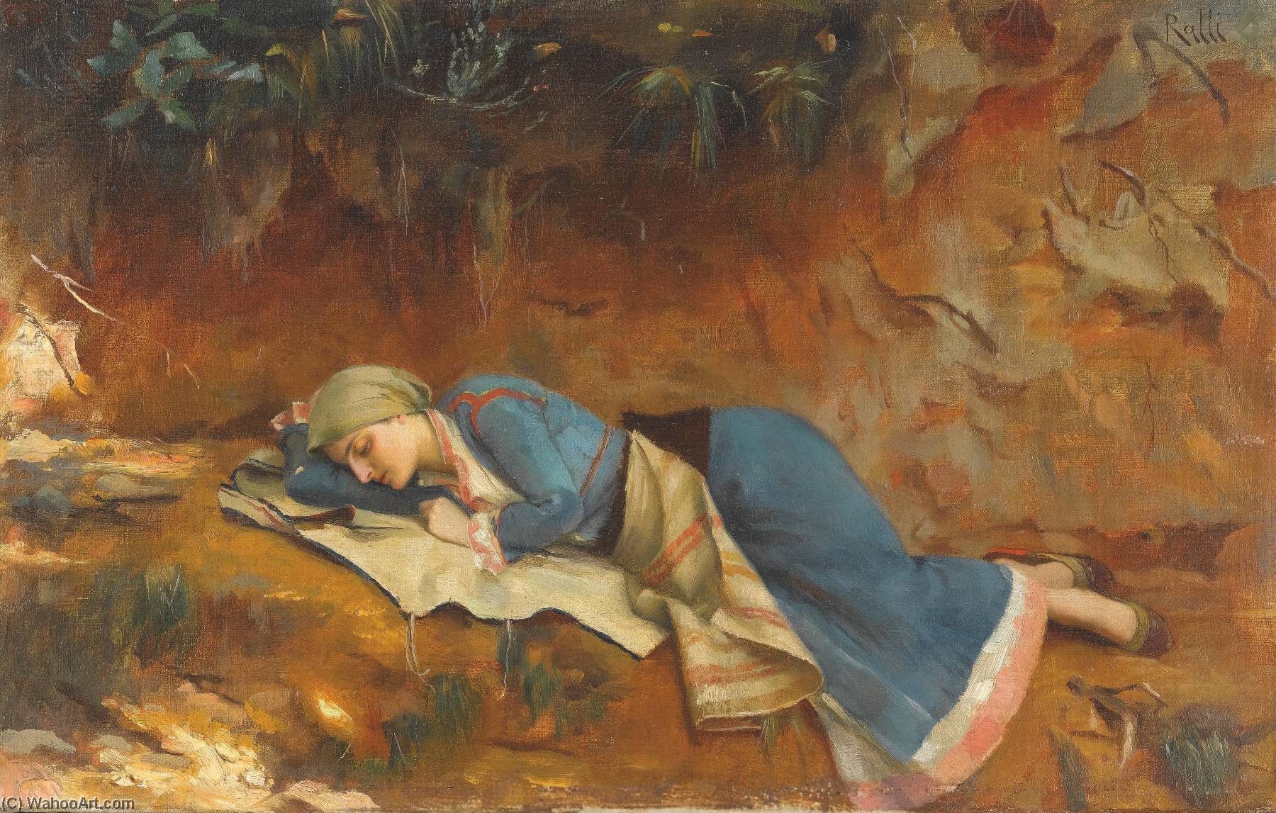 Purchase Oil Painting Replica Resting Greek Girl by Theodoros Ralli ...