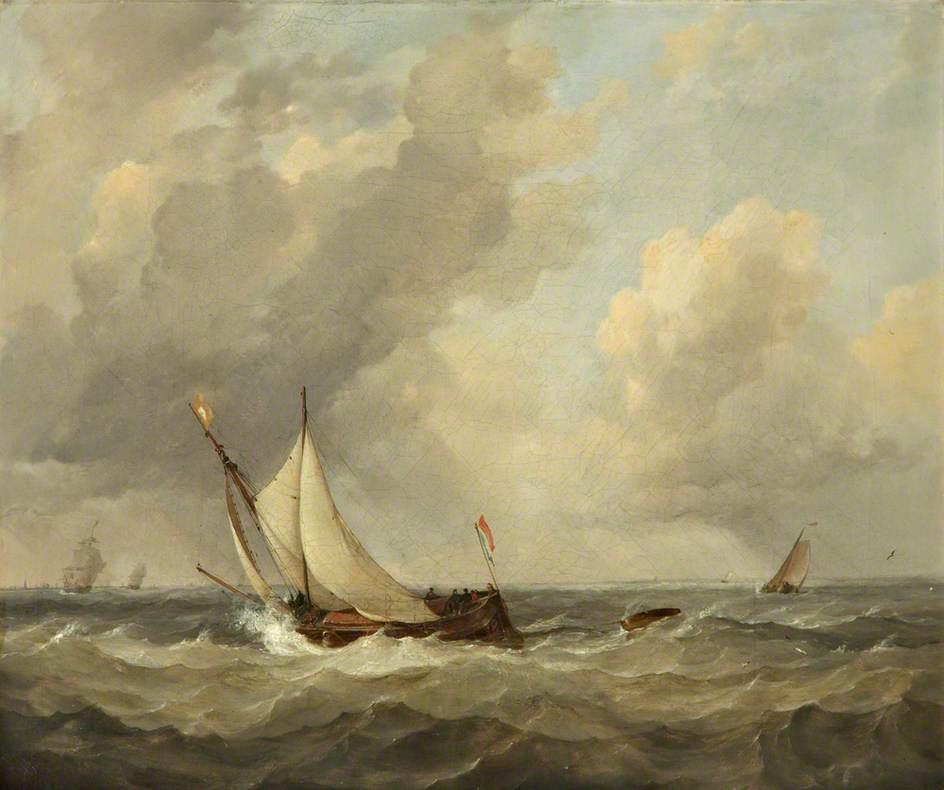 Buy Museum Art Reproductions Dutch Boats Beating into the Scheldt, 1842 ...
