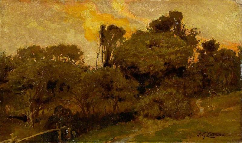 Achat Réplique De Peinture Paysage, Coucher de soleil, 1912 de ...