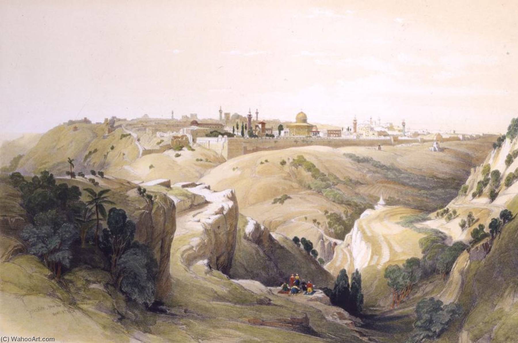 Buy Museum Art Reproductions Jerusalem from the Road Leading to Bethany ...