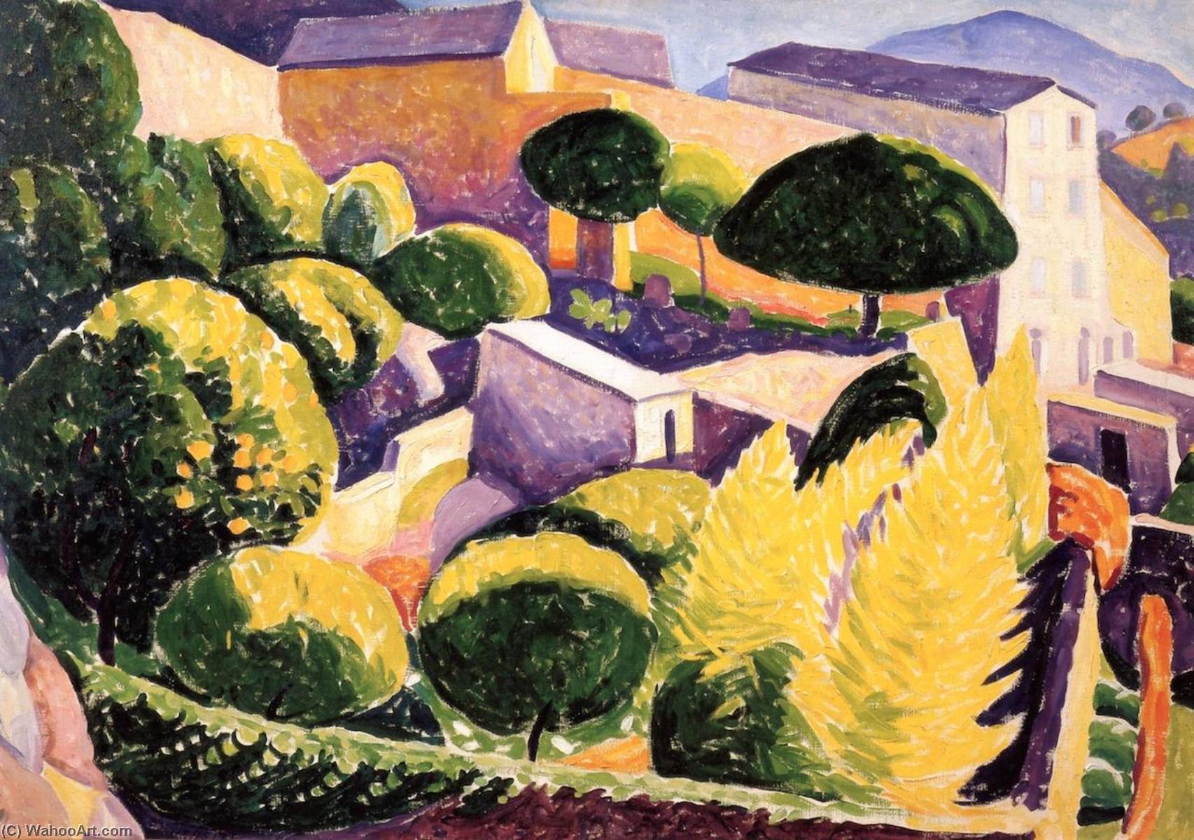 Purchase Oil Painting Replica Garden in a Hillside Village, 1925 by ...