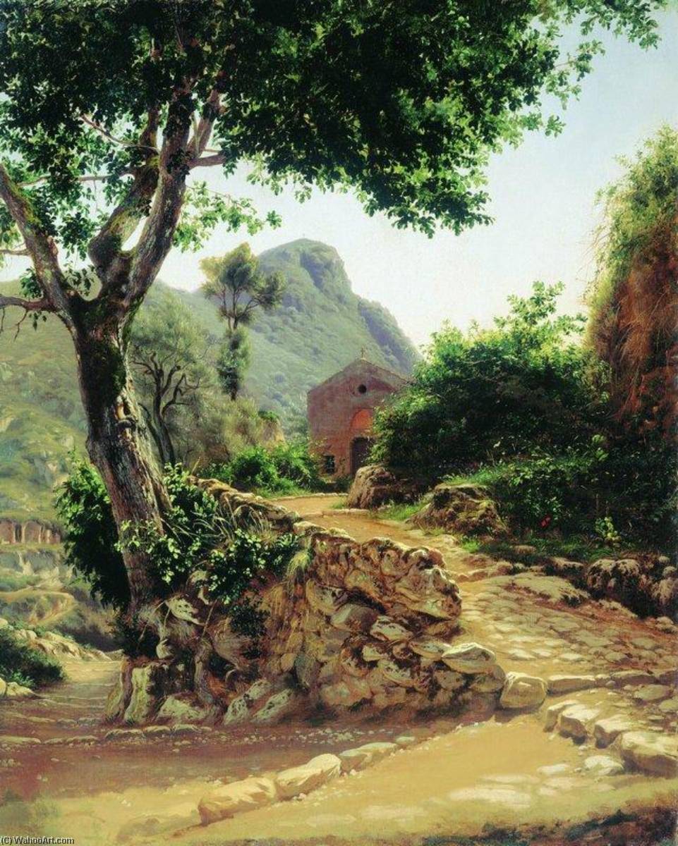 Art Reproductions Landscape with a Tree by Fedor Bronnikov (1827-1902 ...