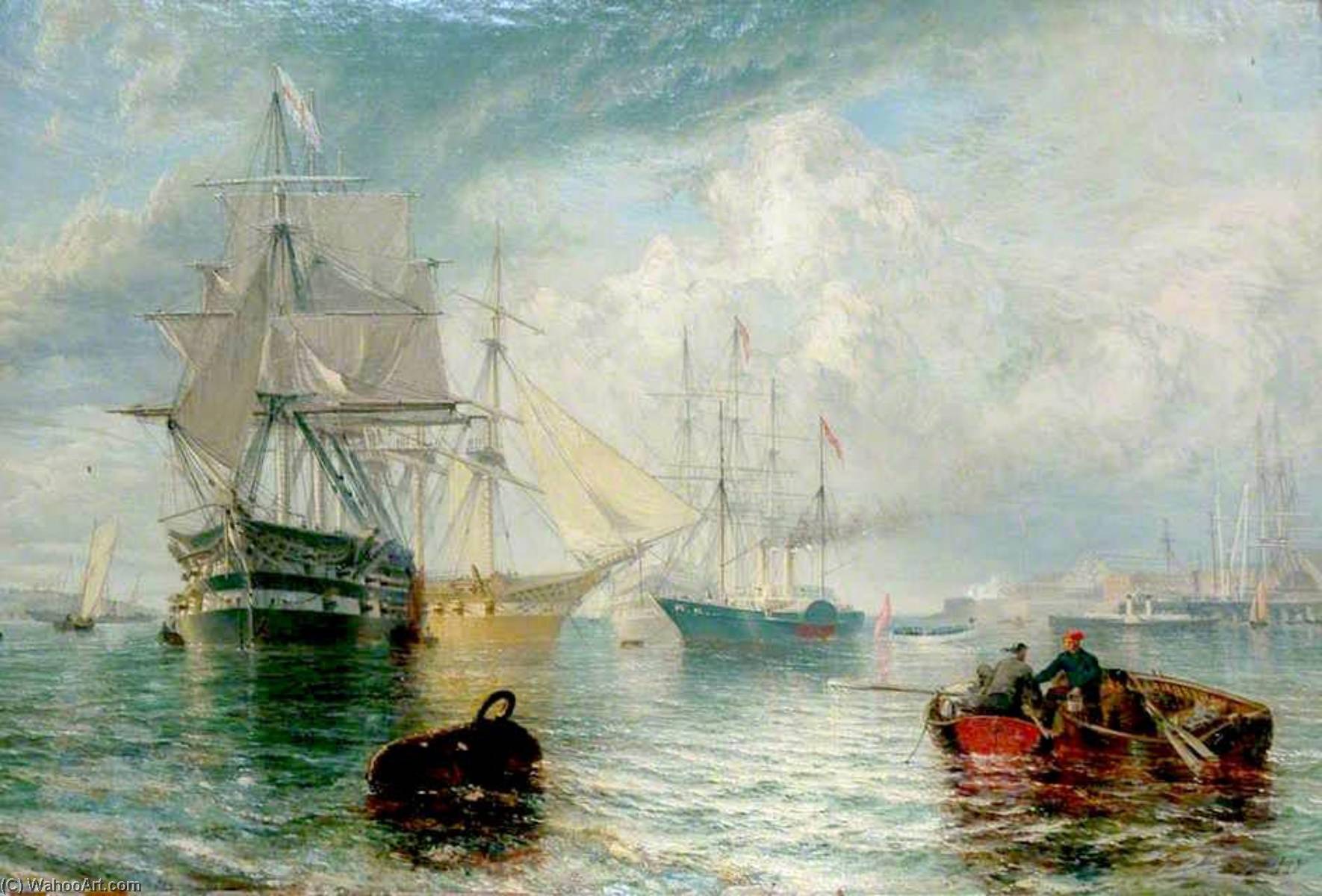 Paintings Reproductions The Lords of the Admiralty Visiting Sheerness ...