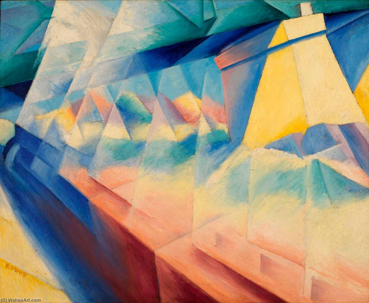 Order Artwork Replica Train in Motion, 1920 by Hugo Robus (Inspired By) (1885-1964) | ArtsDot.com