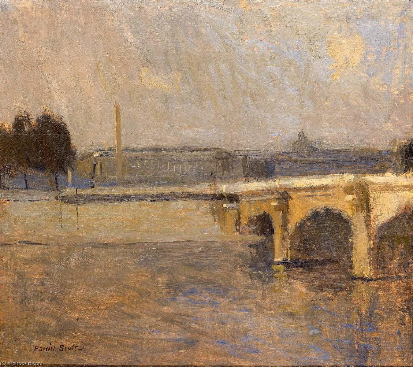 Get Paintings Reproductions Seine at Paris, Pont de la Concorde by ...