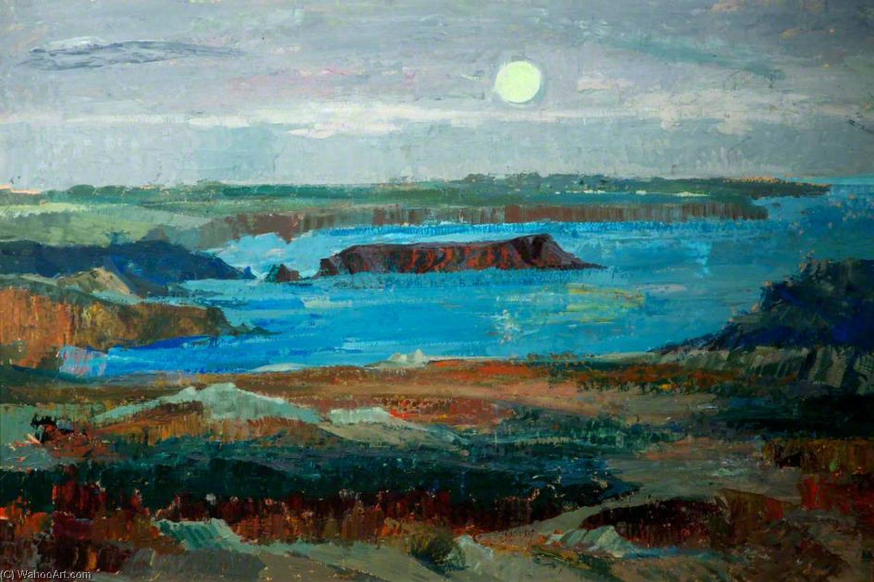 Museum Art Reproductions Gateholm and the Moon by Ray Howard Jones ...