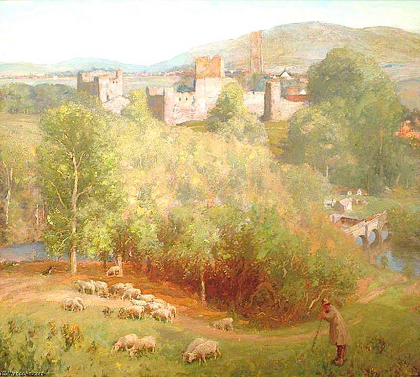 Oil Painting Replica Ludlow Castle, Shropshire by Sir David Scott ...
