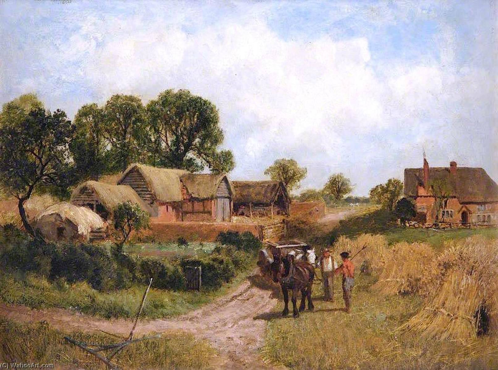 Order Artwork Replica Harvest Scene by Sir David Scott Murray (1866 ...