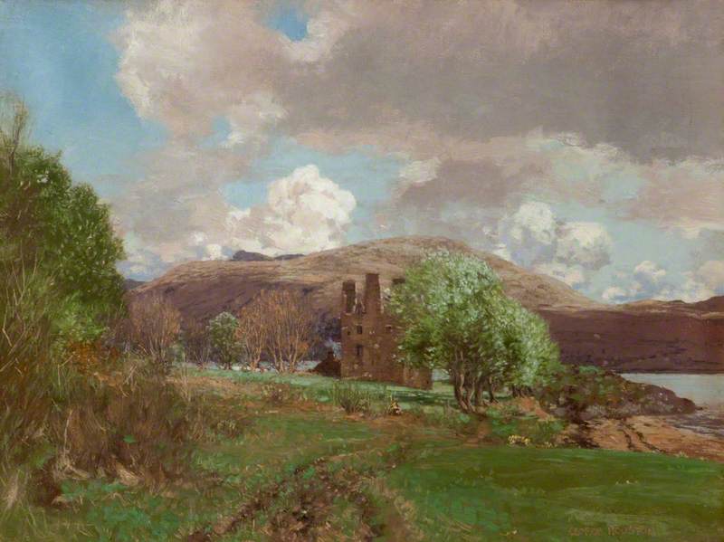 Get Paintings Reproductions Landscape with a Ruined Castle by George ...