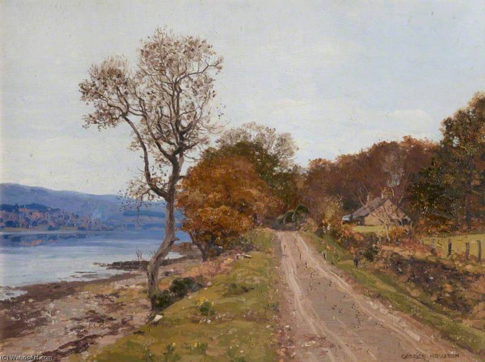 Buy Museum Art Reproductions The Road by the Loch by George Houston ...