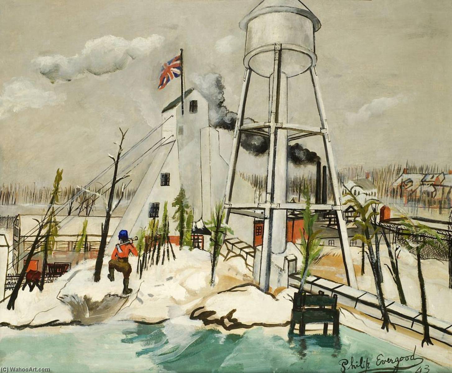 畫複製 普雷斯顿东圆顶矿场, 1943 通过 Philip Evergood (灵感来自) (1901-1973) | ArtsDot.com