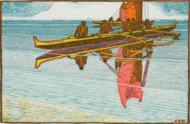 Museum Art Reproductions Canoe Reflection, 1920 by Arman Manookian ...