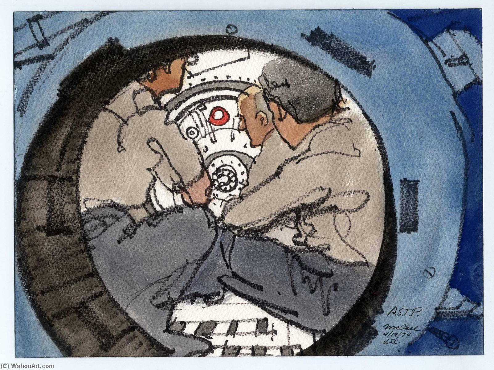 Apollo Soyuz Test Project, Interior of Docking Module, 1974 by Robert T ...