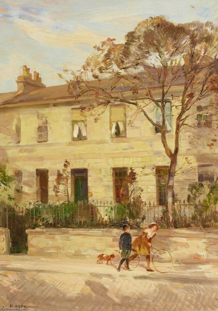 Oil Painting Replica No.8 Howard Place, Edinburgh, 1914 by Robert Hope ...