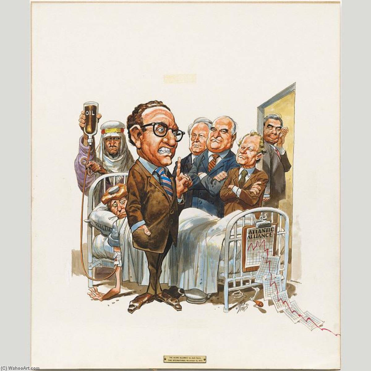 Ailing Alliance, 1973 by Jack Davis (1924-2016, United States) Jack ...
