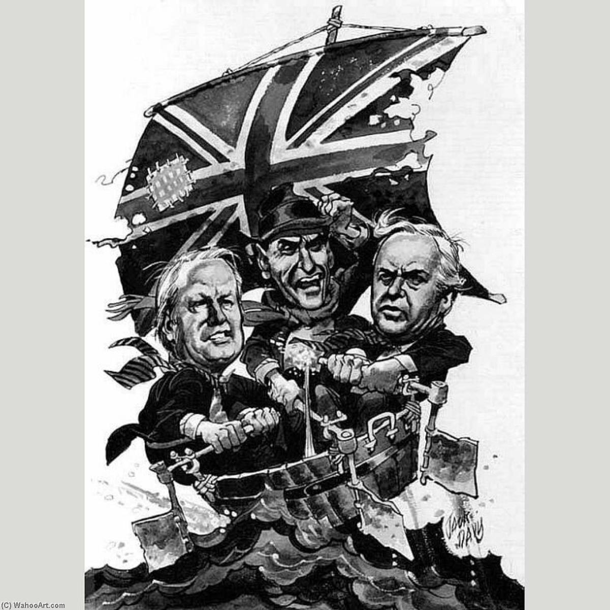 Britain Adrift, 1974 by Jack Davis (1924-2016, United States) Jack ...