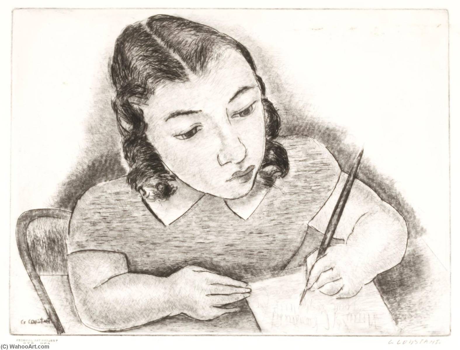 Art Reproductions The Student by George Constant (Inspired By) (1892 ...