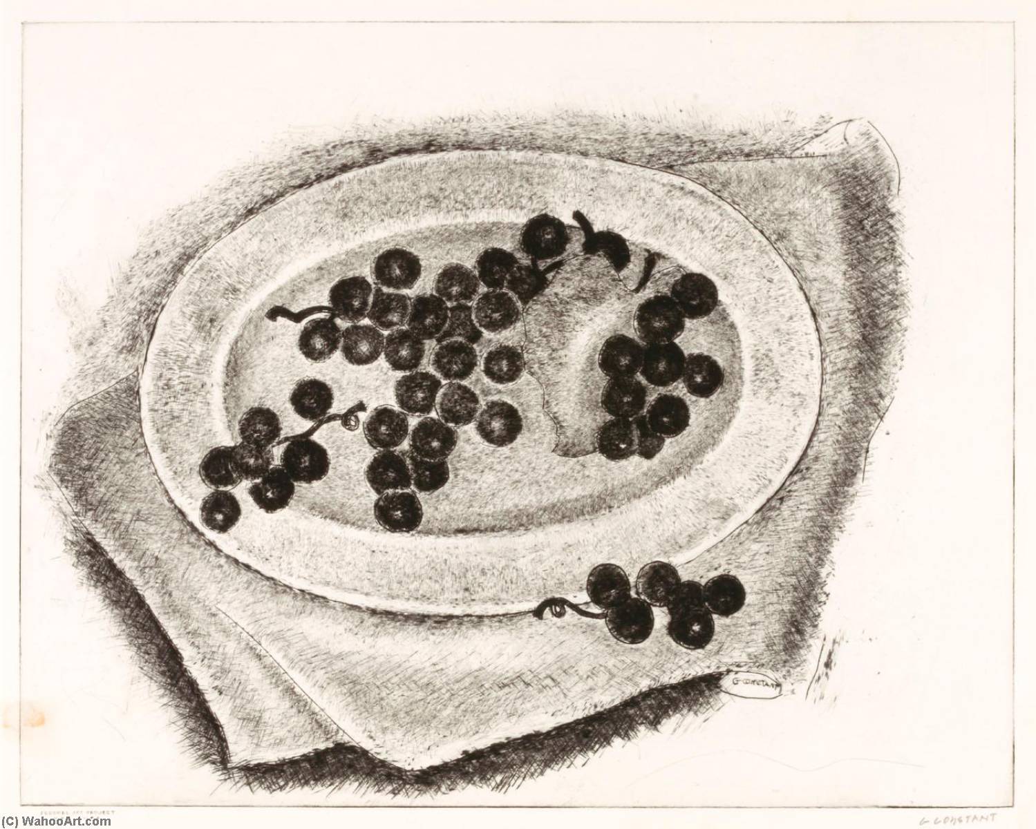 Commander Reproductions D'art Raisins de Concord, 1937 de George ...