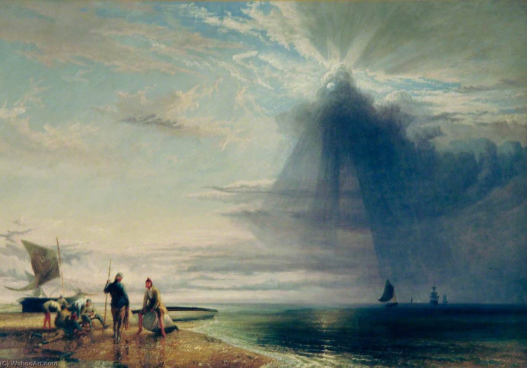 Museum Art Reproductions Sunset, Low Tide in the Wash by Henry Baines ...