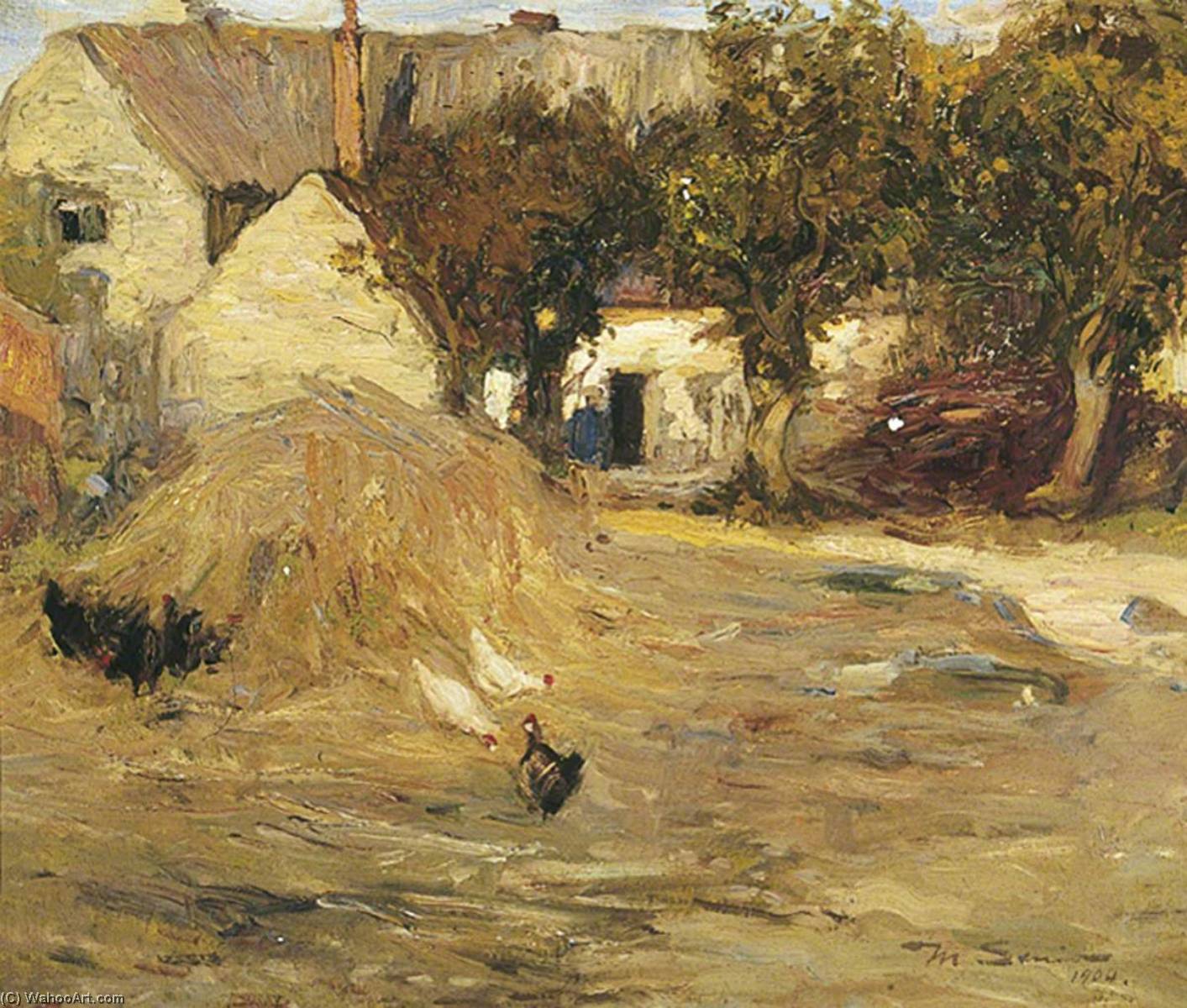 Get Paintings Reproductions The Farmyard, 1904 by Mark Senior (1864 ...