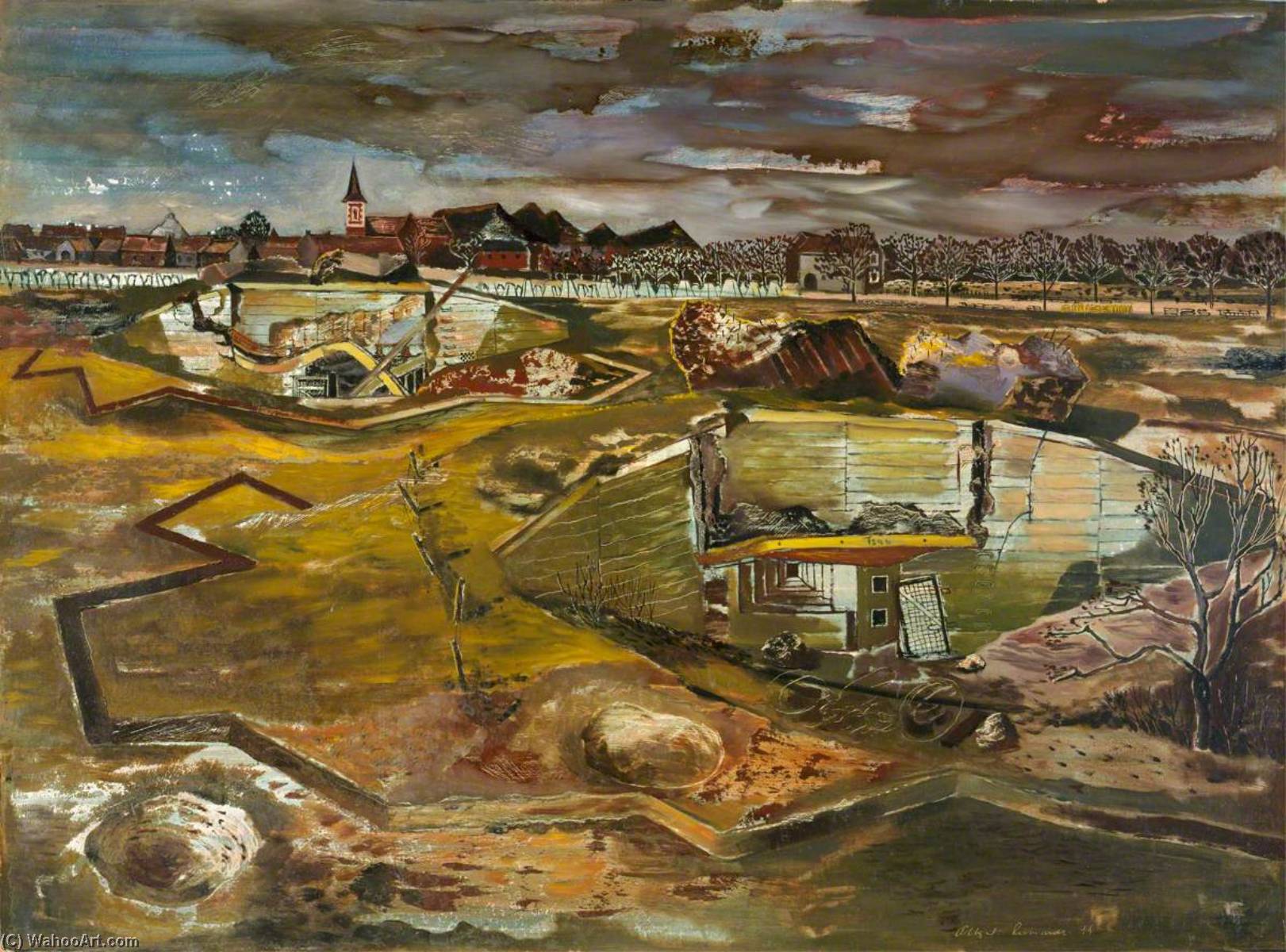 Buy Museum Art Reproductions Germany The Siegfried Line between Heerlen ...