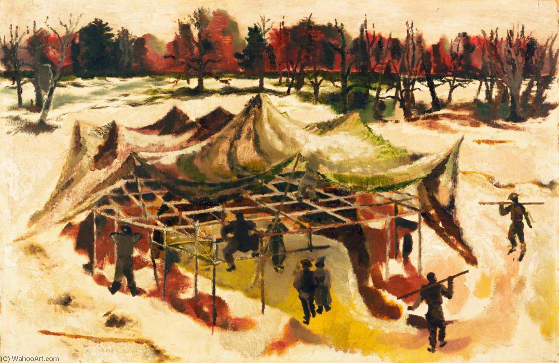 Museum Art Reproductions A Covering for a Gun Site, 1942 by Albert ...