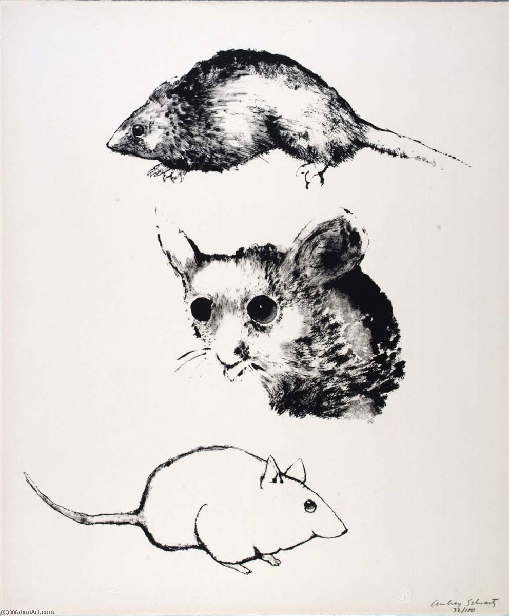 (A Bestiary, portfolio) Mice, 1962 по Aubrey Schwartz (1928-2019 ...