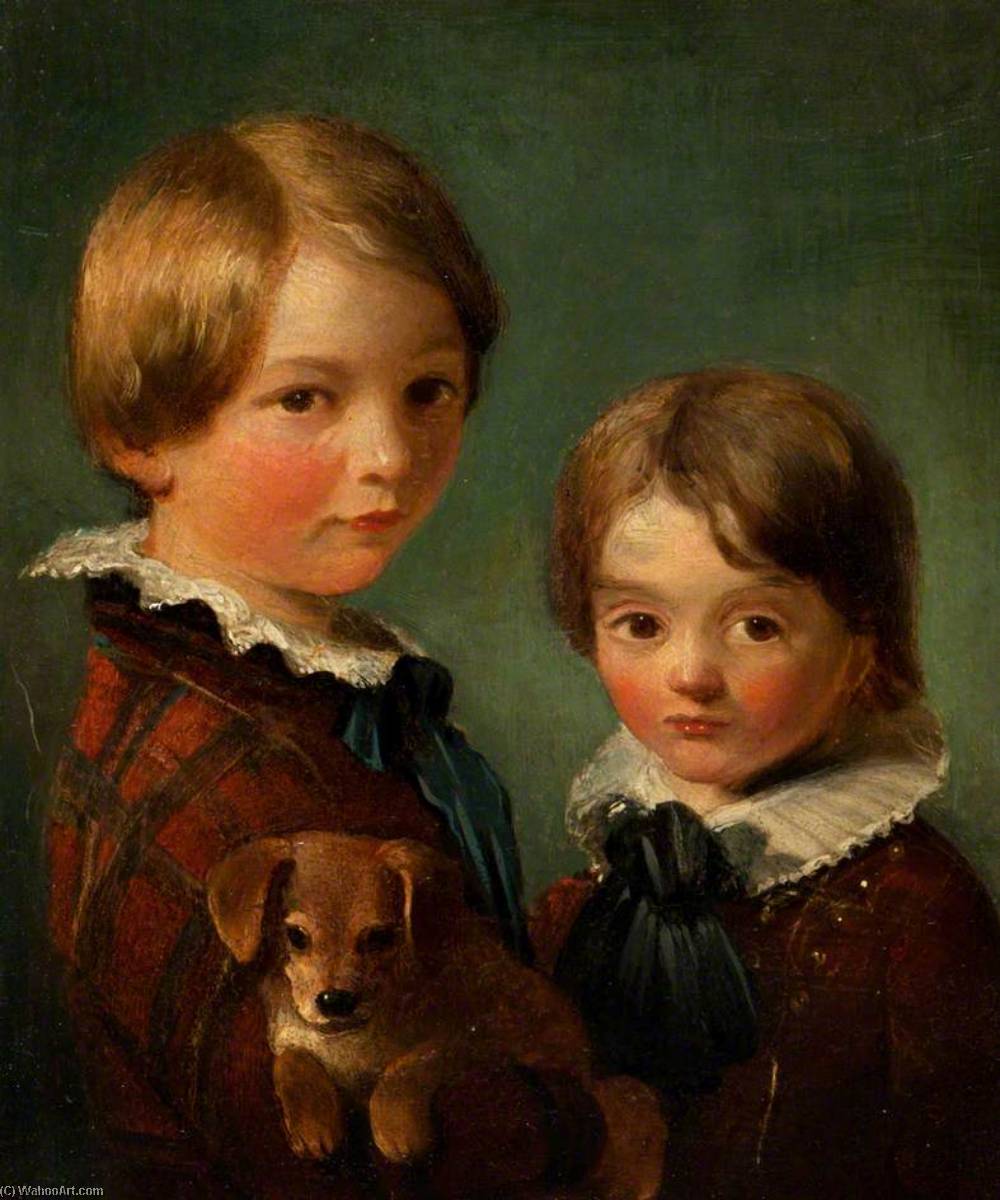 Order Artwork Replica William and John Irvine, with Their Dog `Currie ...