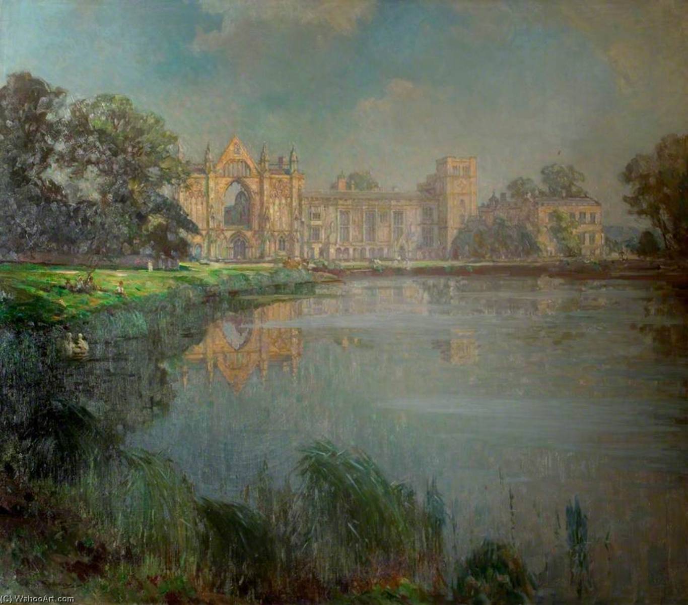 Oil Painting Replica Newstead Abbey, Nottinghamshire, 1944 by Arthur ...