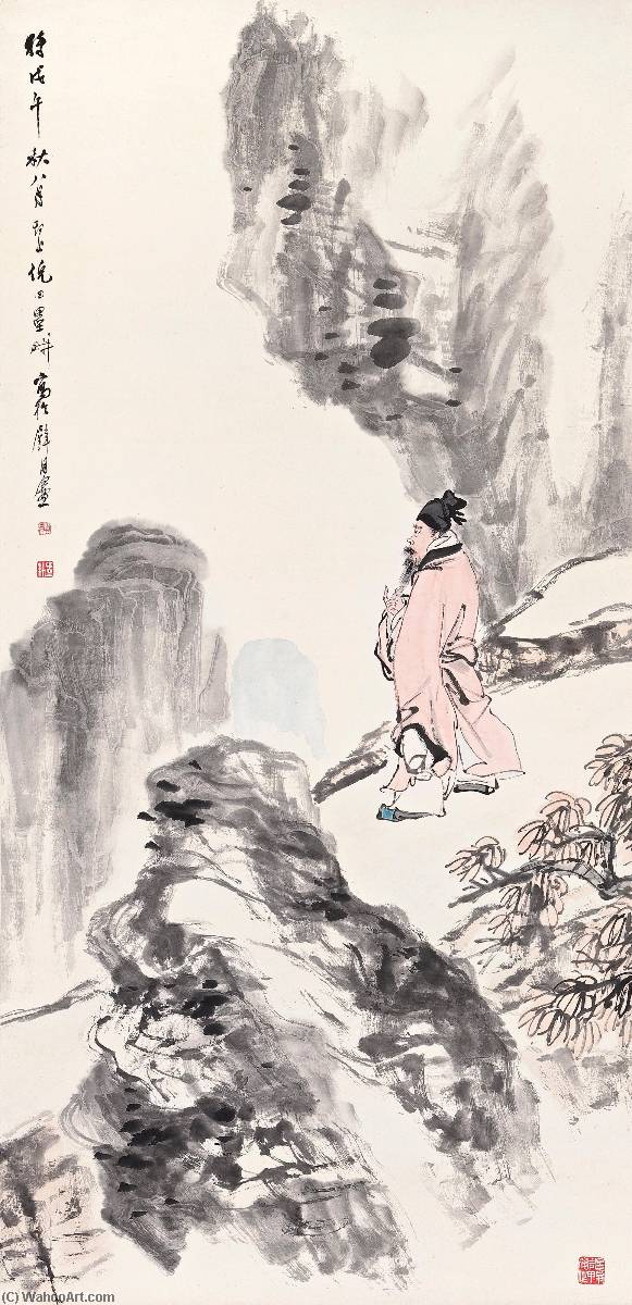 Obter Gravura De Qualidade De Museu SCHOLAR PARA A MOUNTAIN por Ni Tian ...